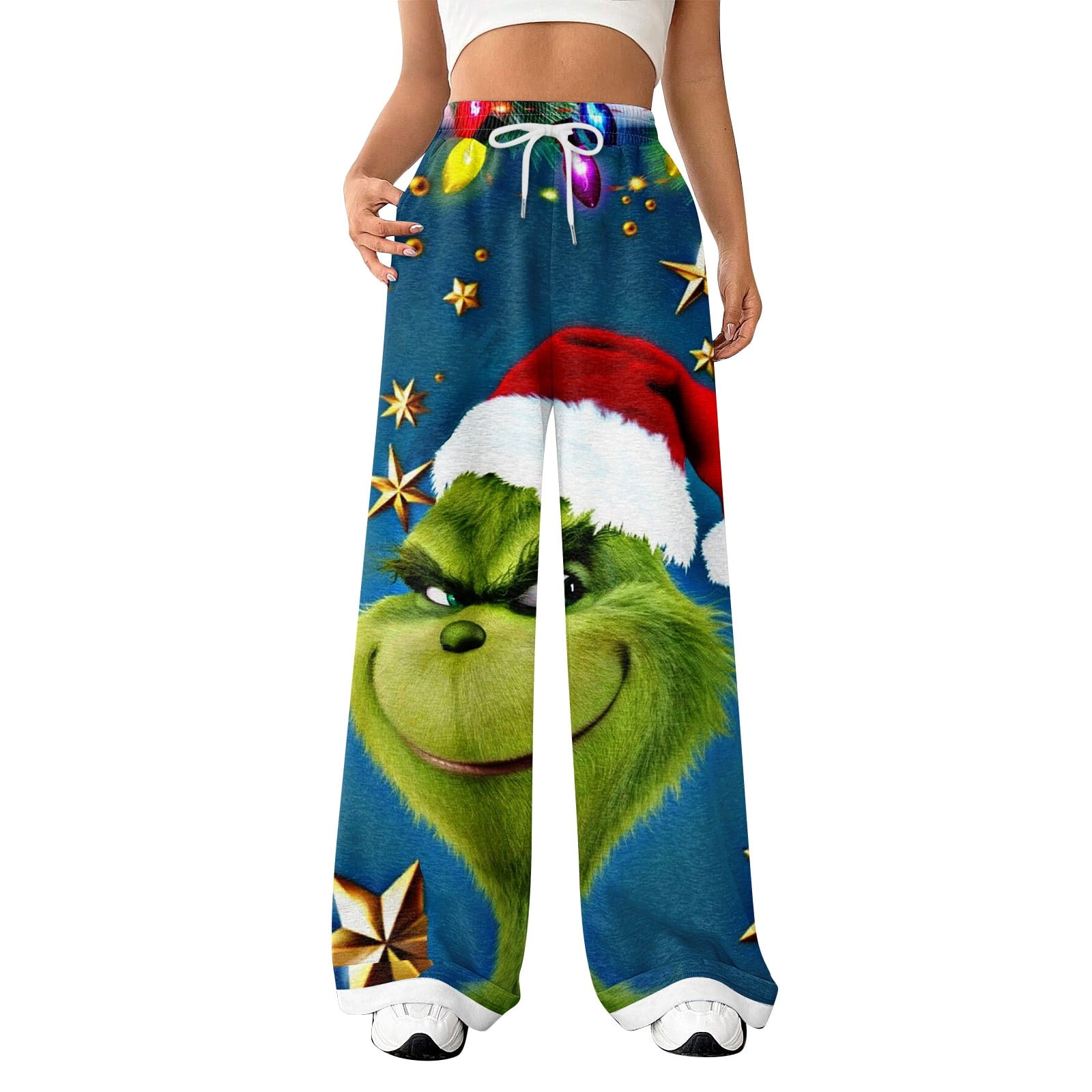 Grinch Pajama Pants Waist Cute Grinch Pajama Pants Relaxed Women's ...