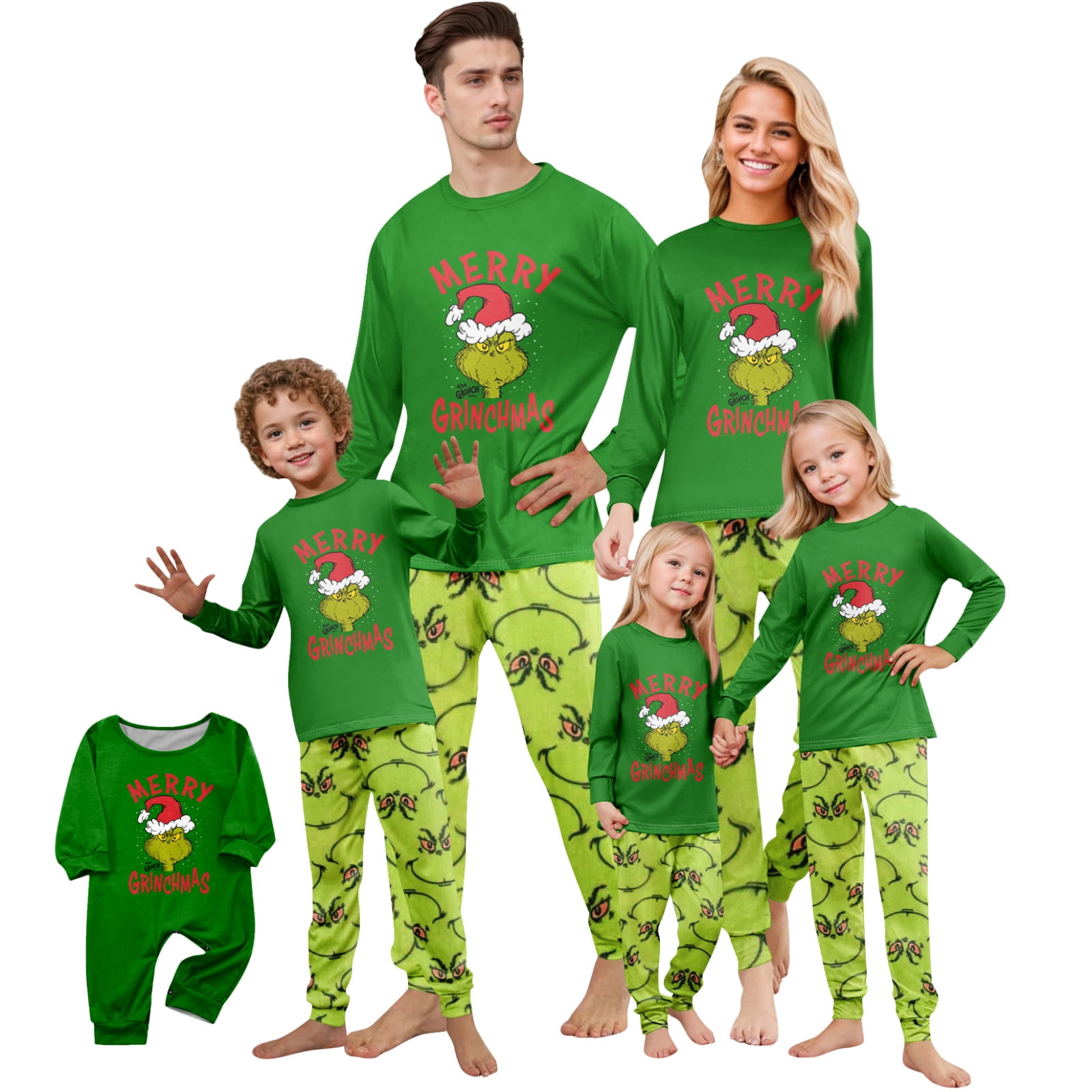 Grinch Pajamas for Family Costumes Sets - Grinch Christmas Family Matching Costumes Outfits ...