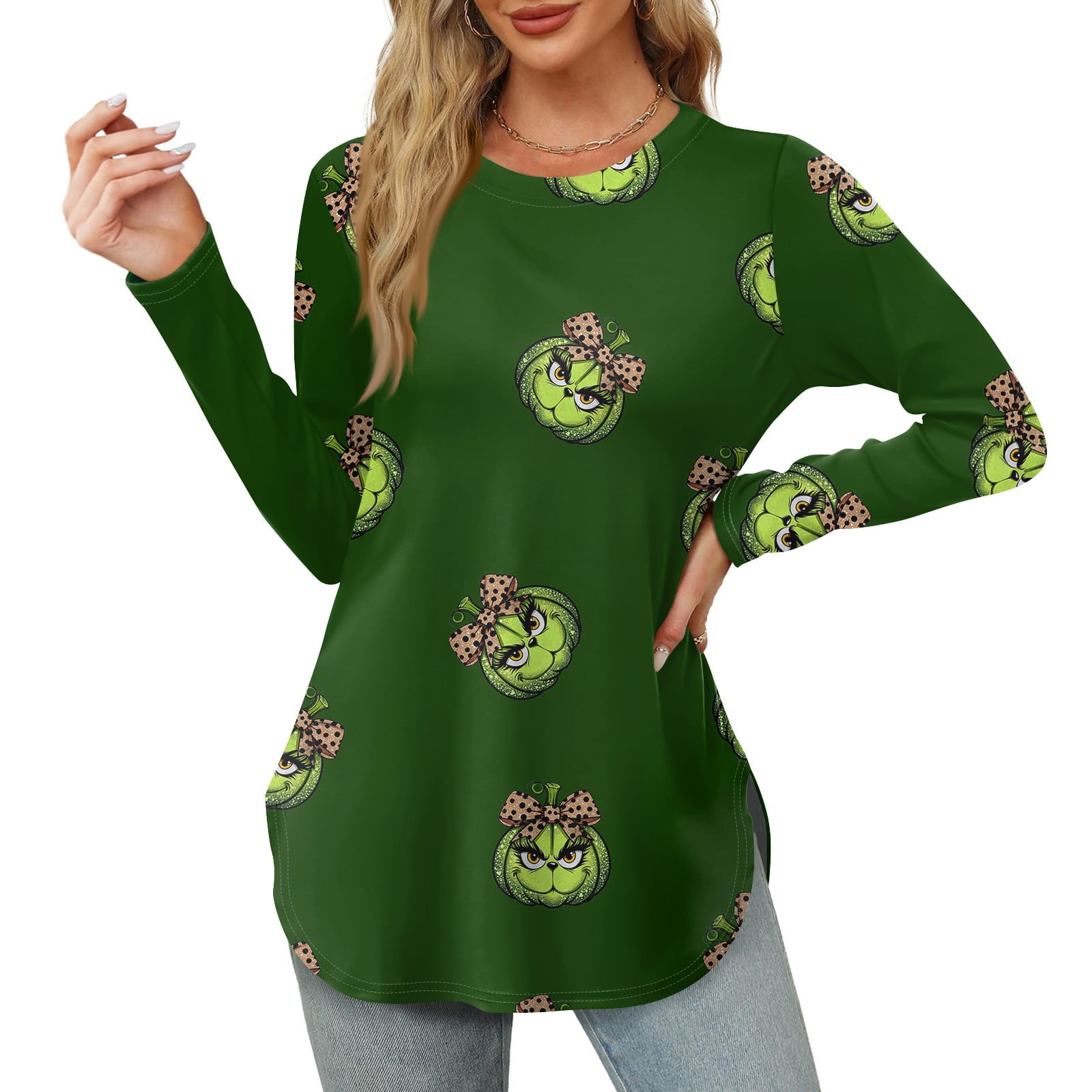 Grinch Pajamas Family Grinch Shirt Christmas, Winter Christmas Tee ...