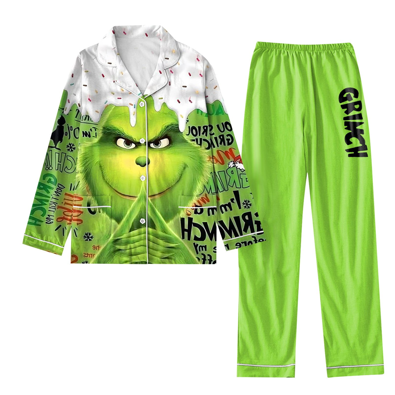 🎄 Grinch Pajamas For Family Clearance Grinch & Max Family Matching Sets ...