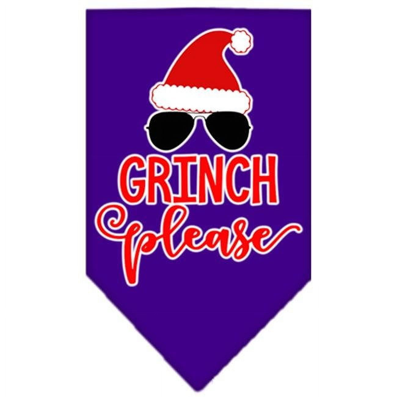 Grinch Please Screen Print Bandana, Purple - Small - Walmart.com