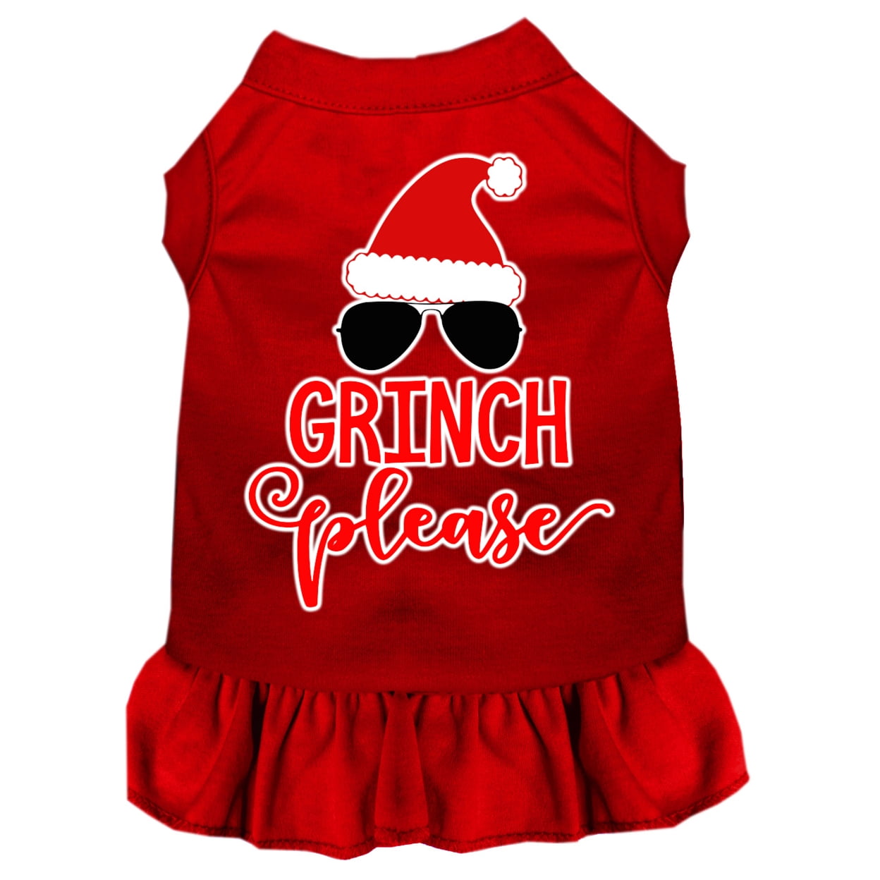 Grinch Please Screen Print Dog Dress - Walmart.com