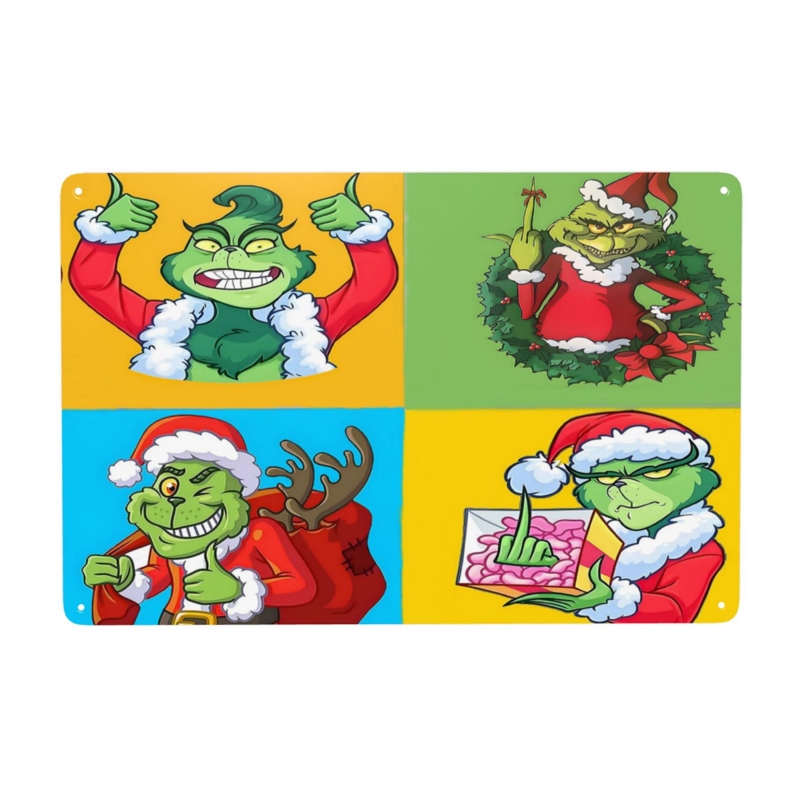 Grinch Poster Vintage Tin Sign for Bar Office Home Iron Painting Wall ...