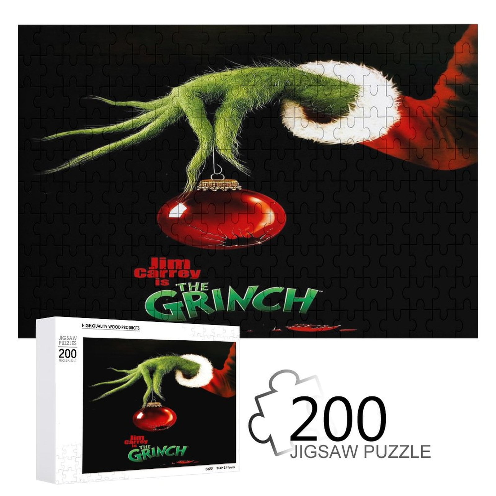 Grinch Puzzle For Adults & Kids - 200 PCS Jigsaw Puzzle - Walmart.com