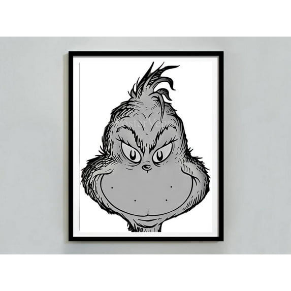 The Grinch Retro Movie Poster, Christmas Movie Wall Art, Canvas Poster ...
