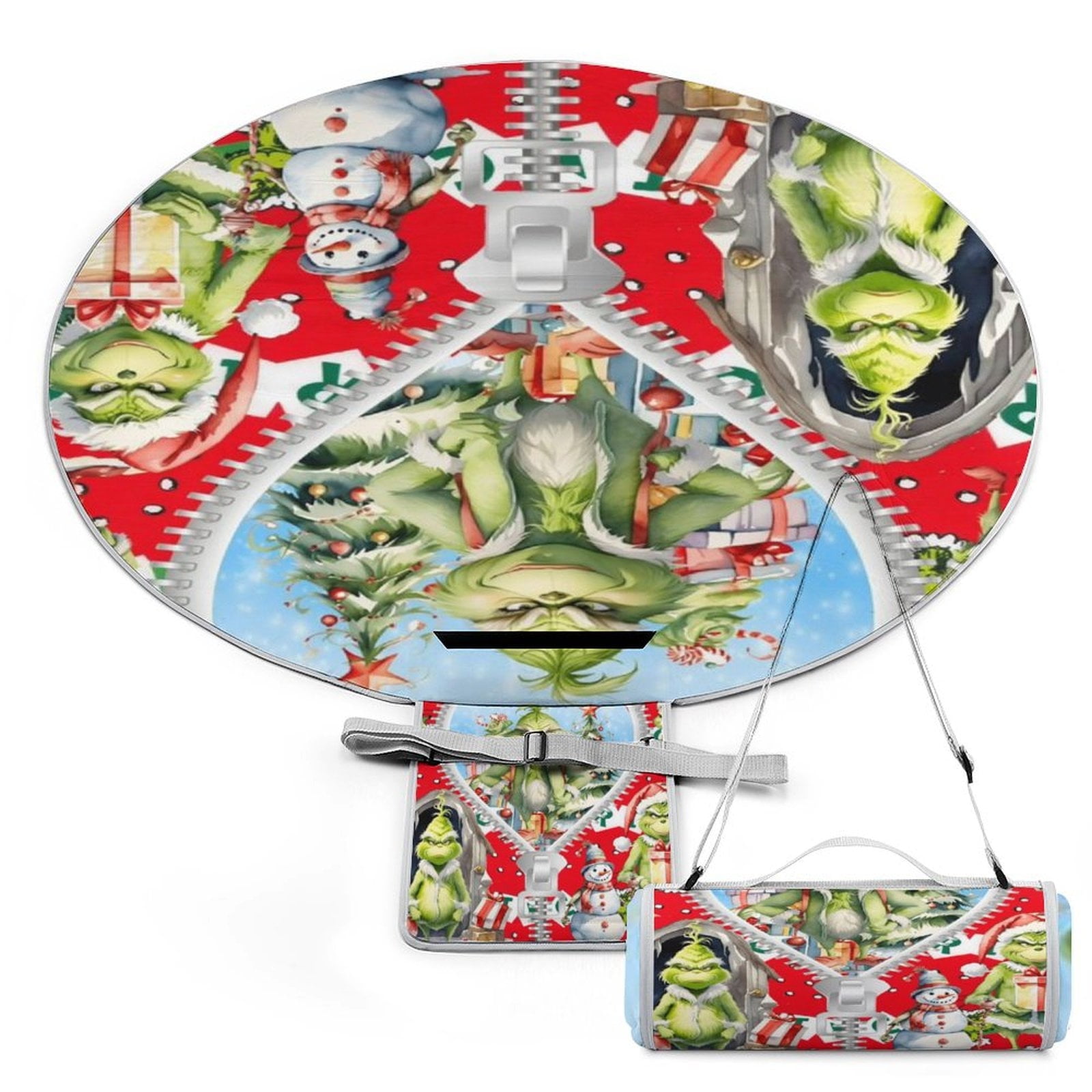 Grinch Round waterproof picnic mat suitable for outdoor camping and ...