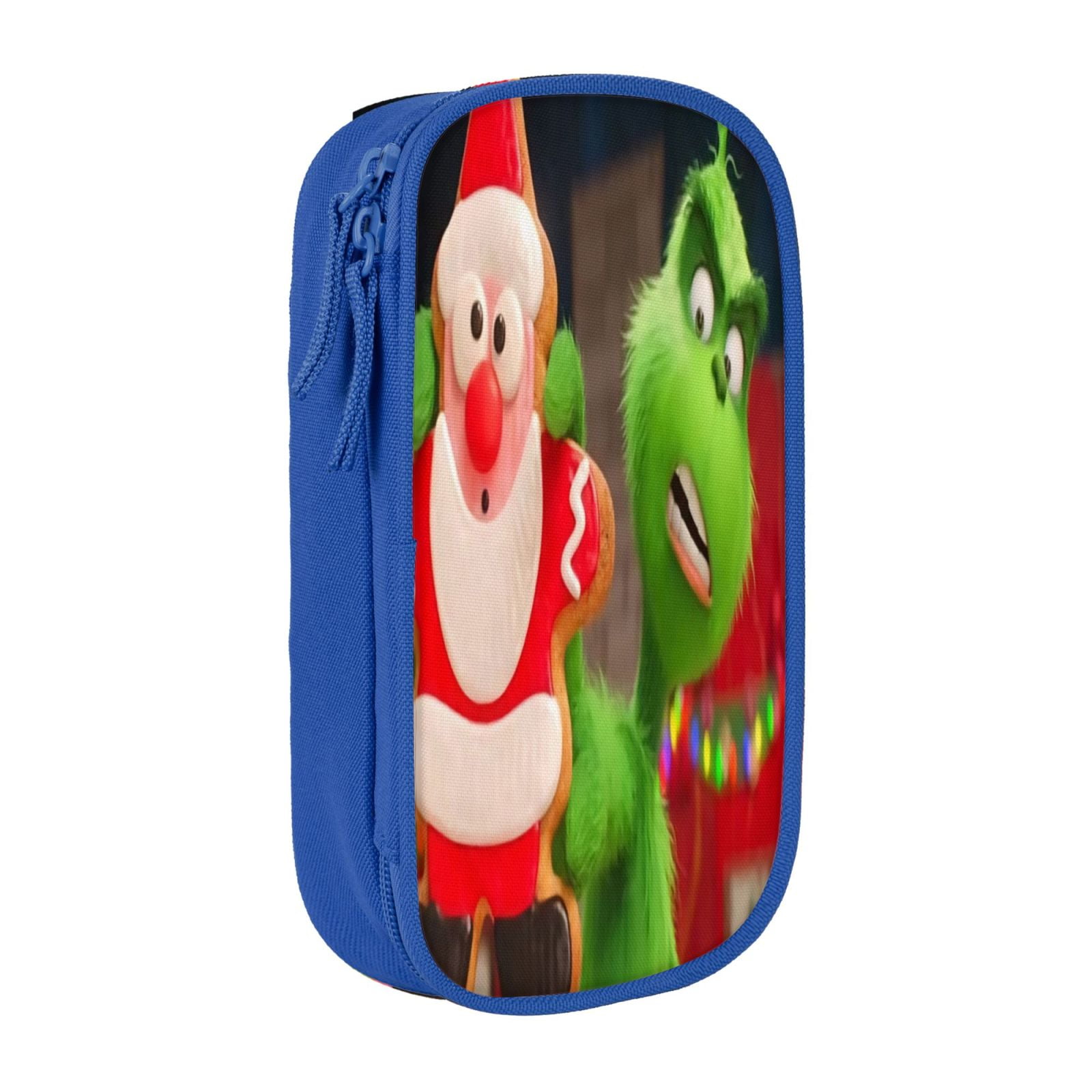 Grinch And Santa Claus Pencil Case,Pencil Pouch,Big Pencil Bag Pouch ...