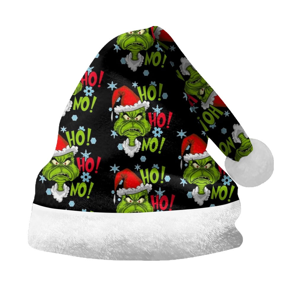 Grinch Santa Hat for Adults Christmas Grinch Hat for Christmas New Year ...
