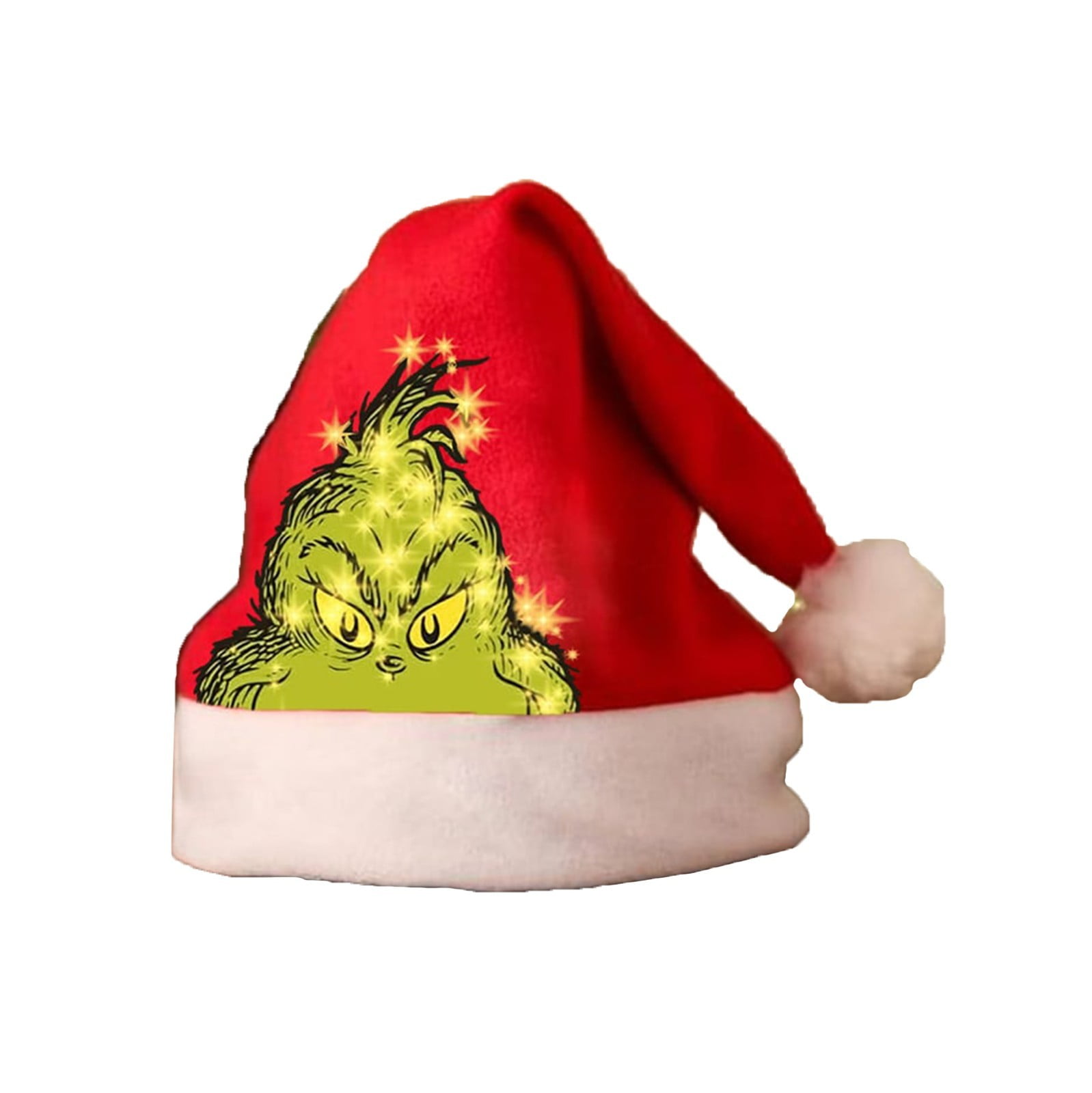 Grinch Santa Hat for Adults Christmas Grinch Hat for Christmas New Year ...