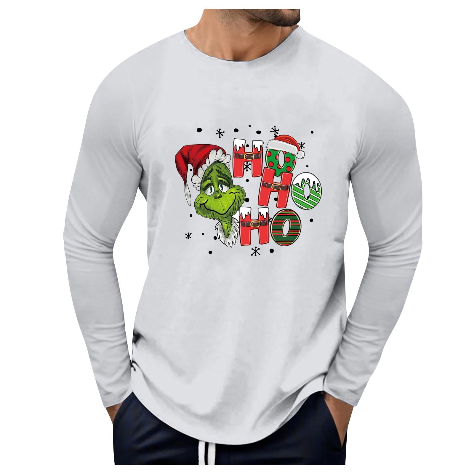 Grinch Shirt Women Men's Round Neck Long Sleeve Loose Autumn Winter ...