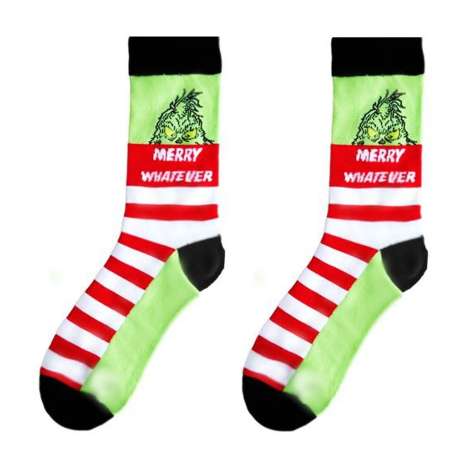 Grinch Socks for Women in Christmas Grinch Santa Claus Festive Green ...