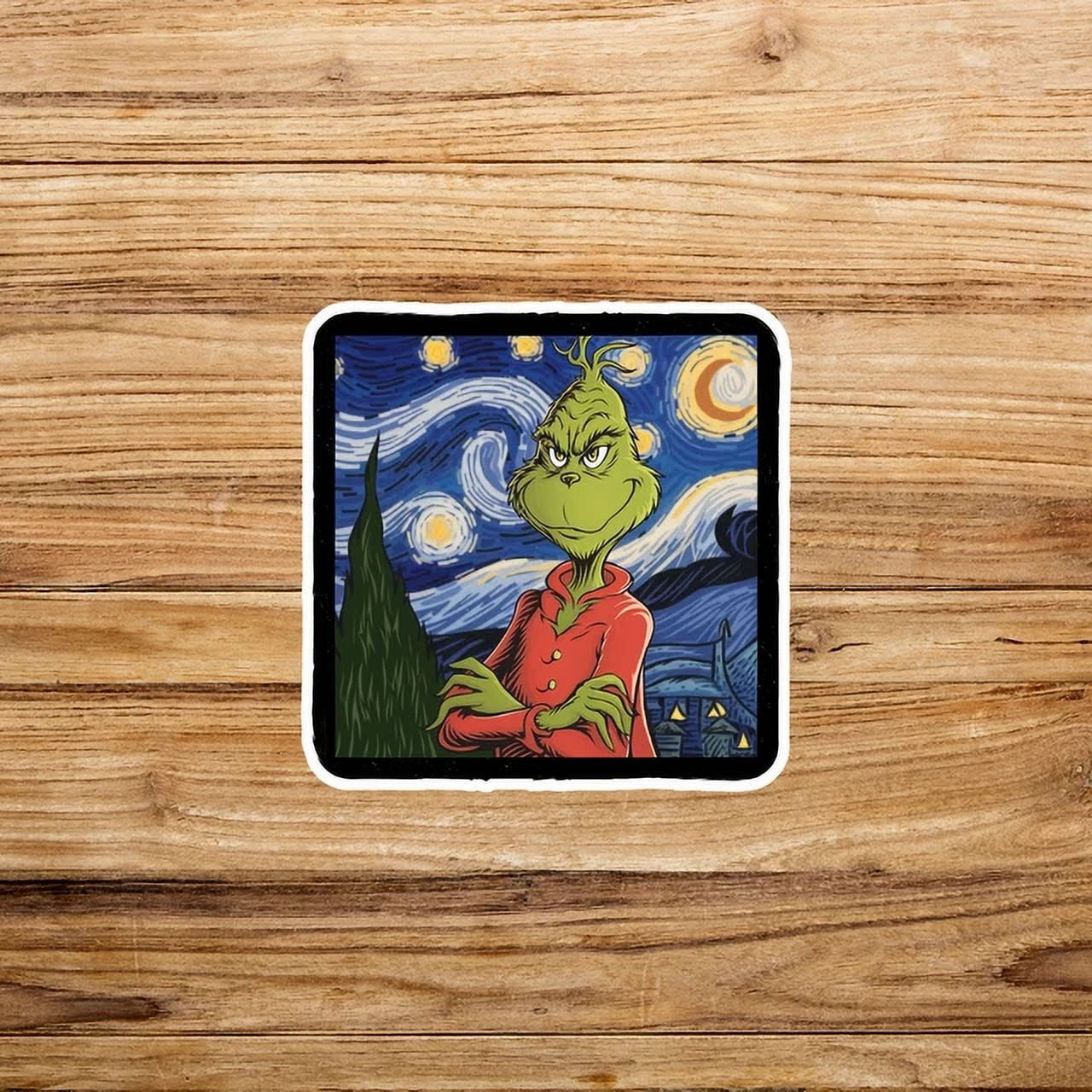 Grinch Starry Night Sticker - Dr. Seuss Van Gogh Parody Art Decalphone ...
