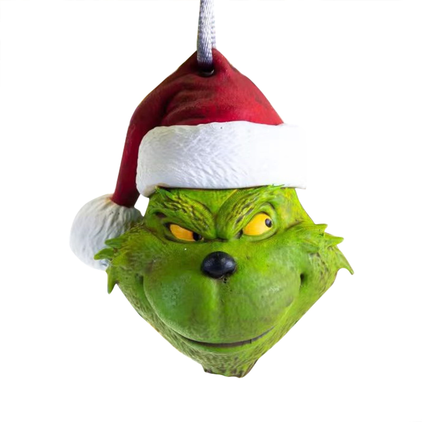 The Grinch Stole Christmas! In Santa Hat Christmas Ornament, Head In A ...