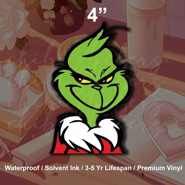 Grinch Stole Christmas Santa Reindeer Vinyl Decal Sticker Waterproof ...
