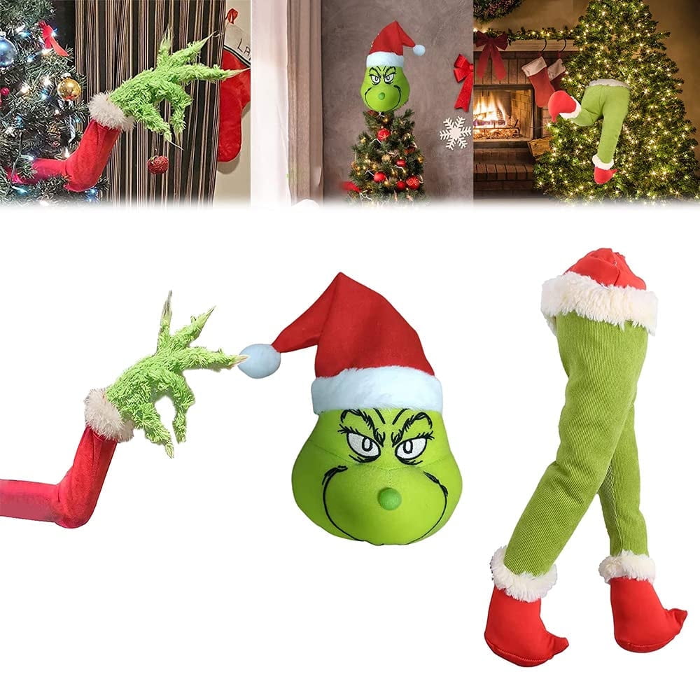 Grinch Stuff Grinch Leg Arm Head For Tree Decorations - Walmart.com