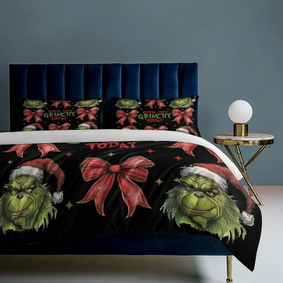 Grinch Sublimation Transfer Bed Sheet Set for Kids Boys Girls Bedding ...
