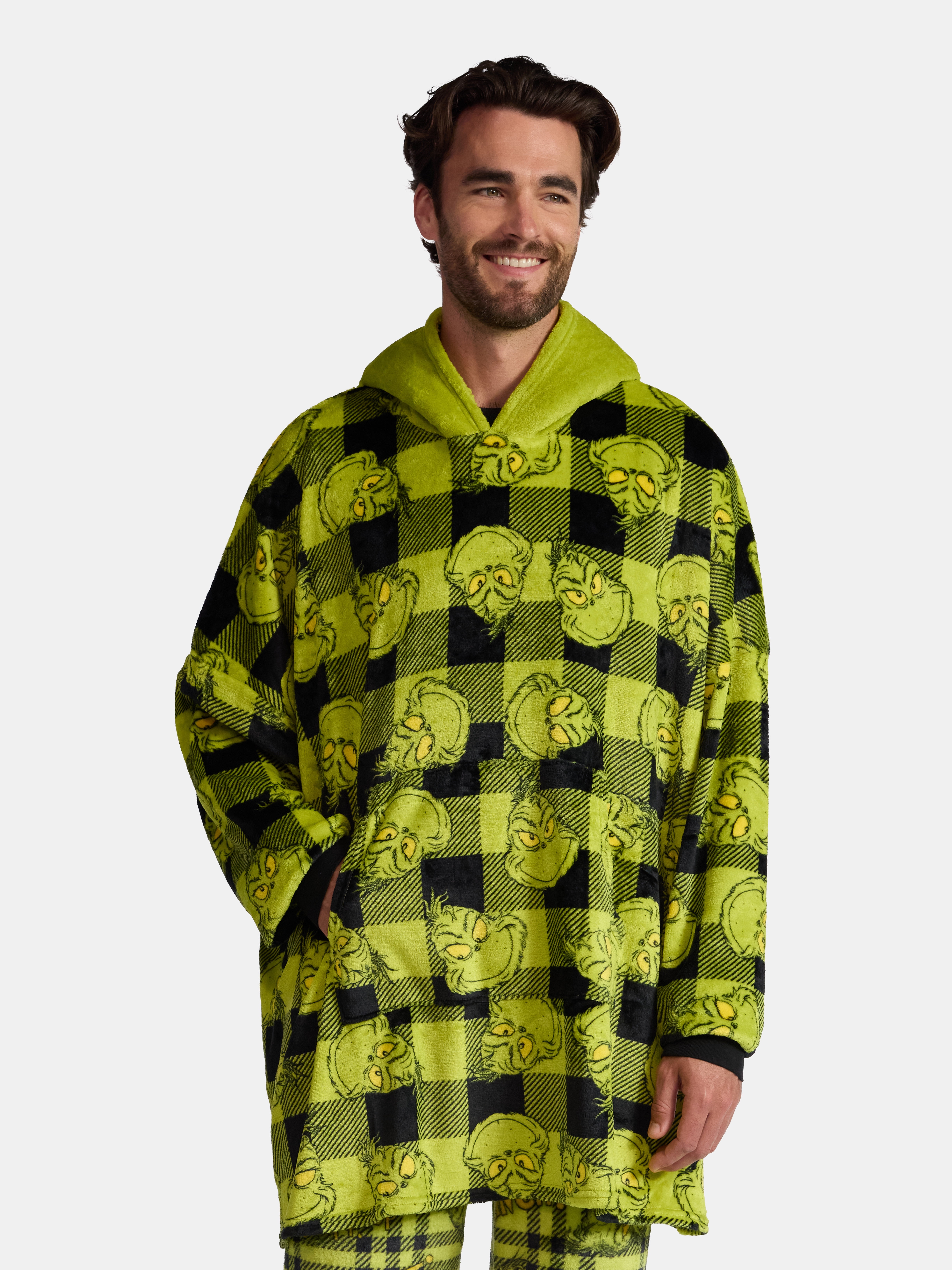 Dr. Seuss Men's Grinch Superminky Lounger, One Size Fits Most - Walmart.com