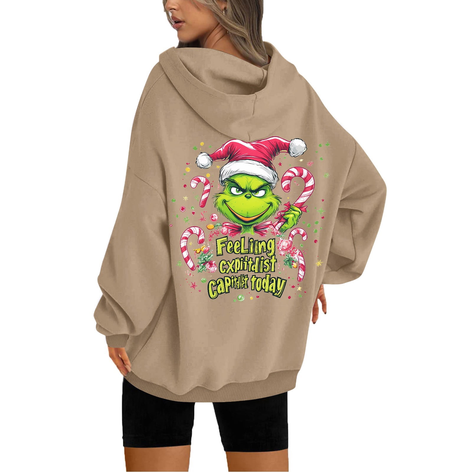 Grinch Sweatshirt Grinch Shirt - Women's Pink Christmas Hoodie, Graphic ...