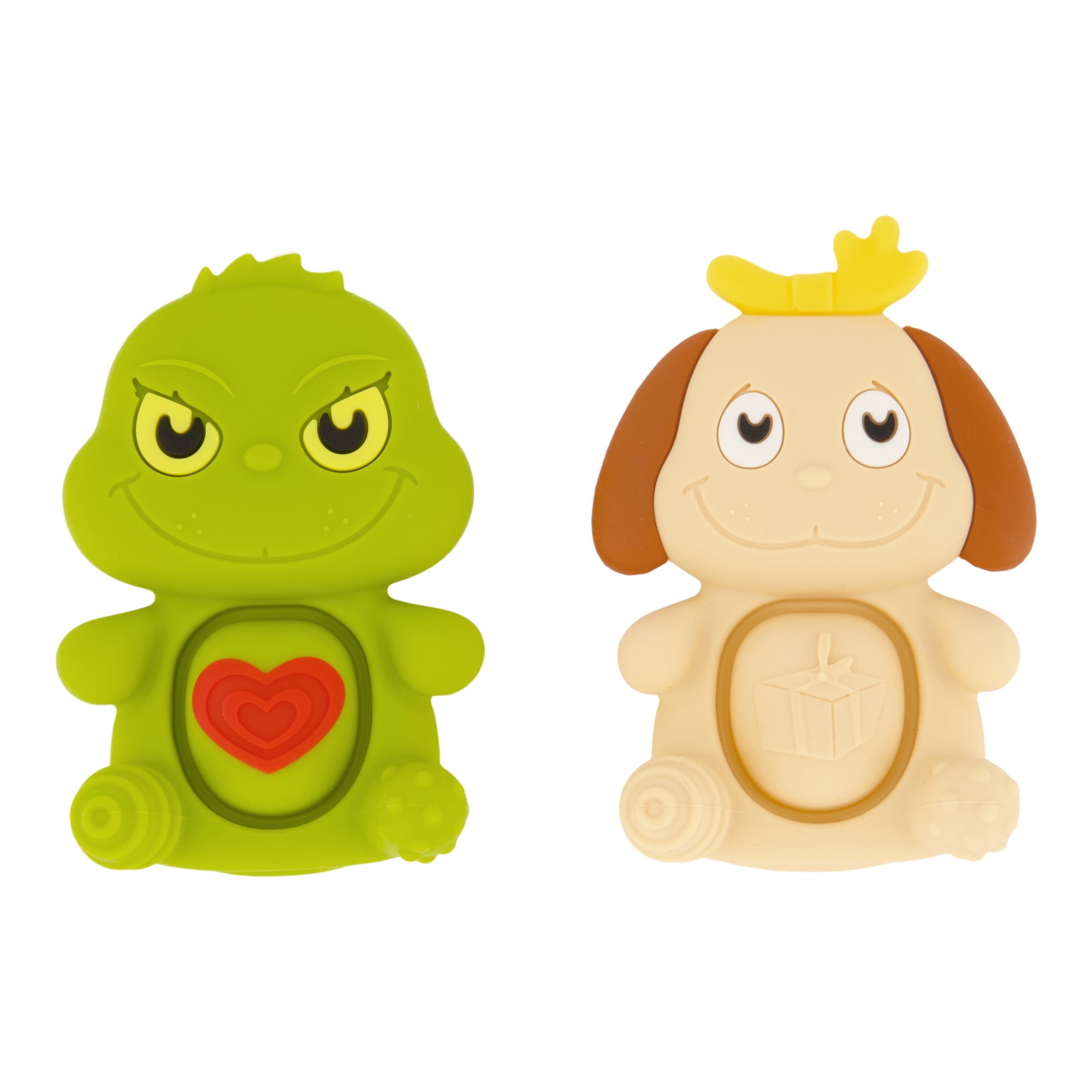 Infantino Teethimal Pop Pals Holiday Grinch & Max, Premium Silicone ...