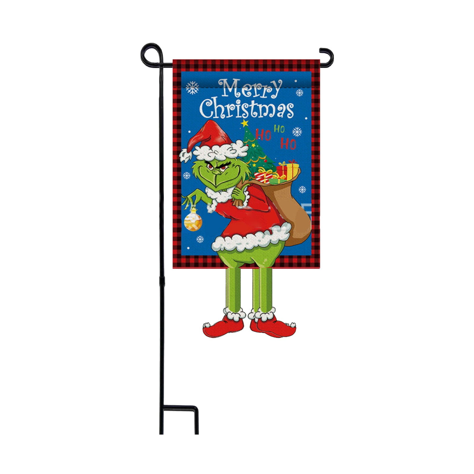 Grinch Decoration Festive Christmas Garden Flag Double-Sided Outdoor ...