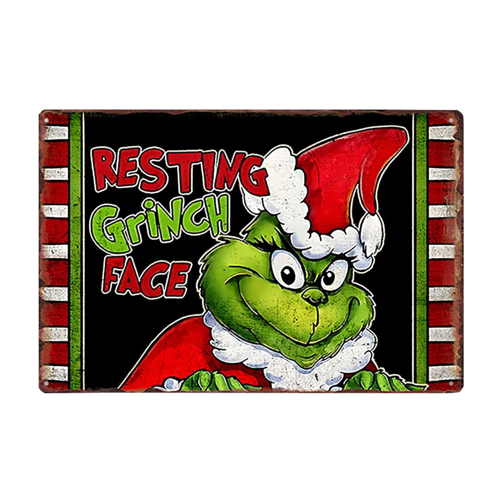 Grinch-Themed Tin Painting Wall Decoration For Home And Commercial ...