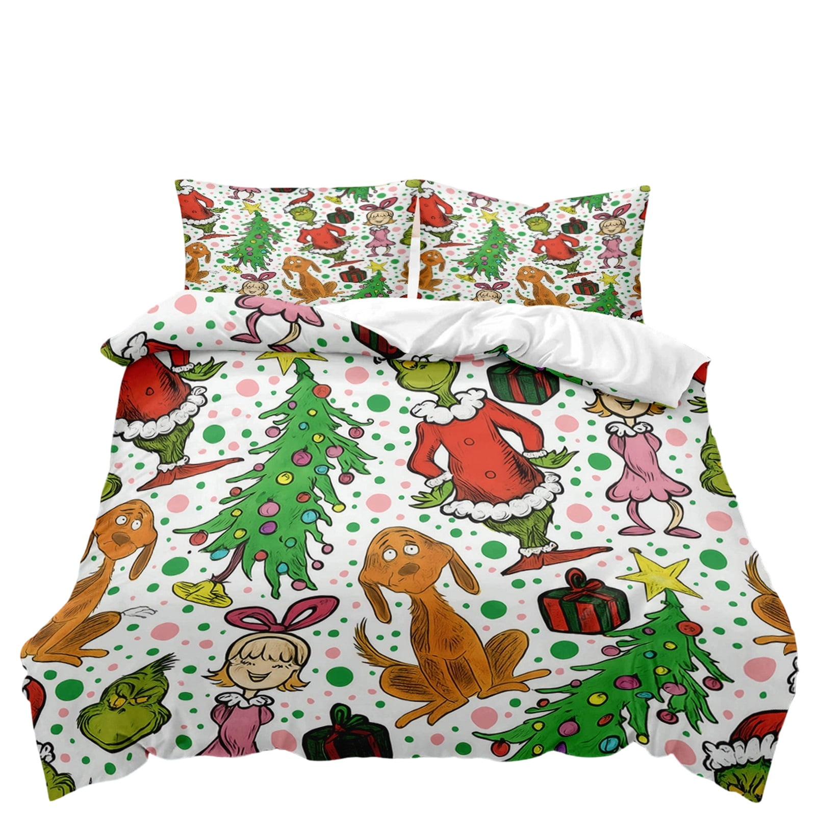 Grinch Three Piece Bedding Set Featuring The Grinch As Core Theme With ...