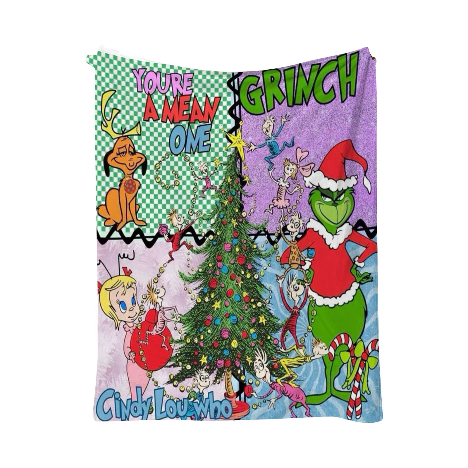 Grinch Throw Blanket Christmas 28×39 Inch, Grinch Blanket Flannel Couch ...