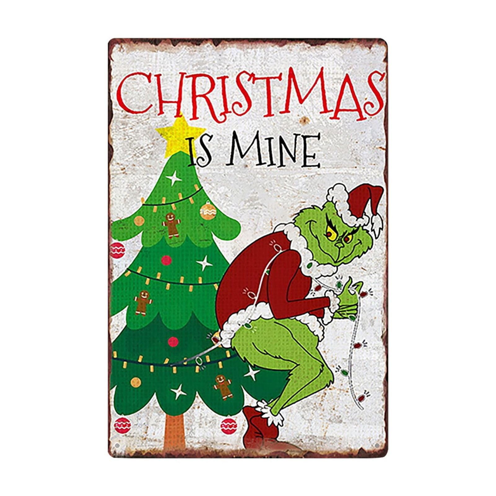 Grinch Tin Painting, Sturdy Iron Metal Construction With Vibrantgrinch ...
