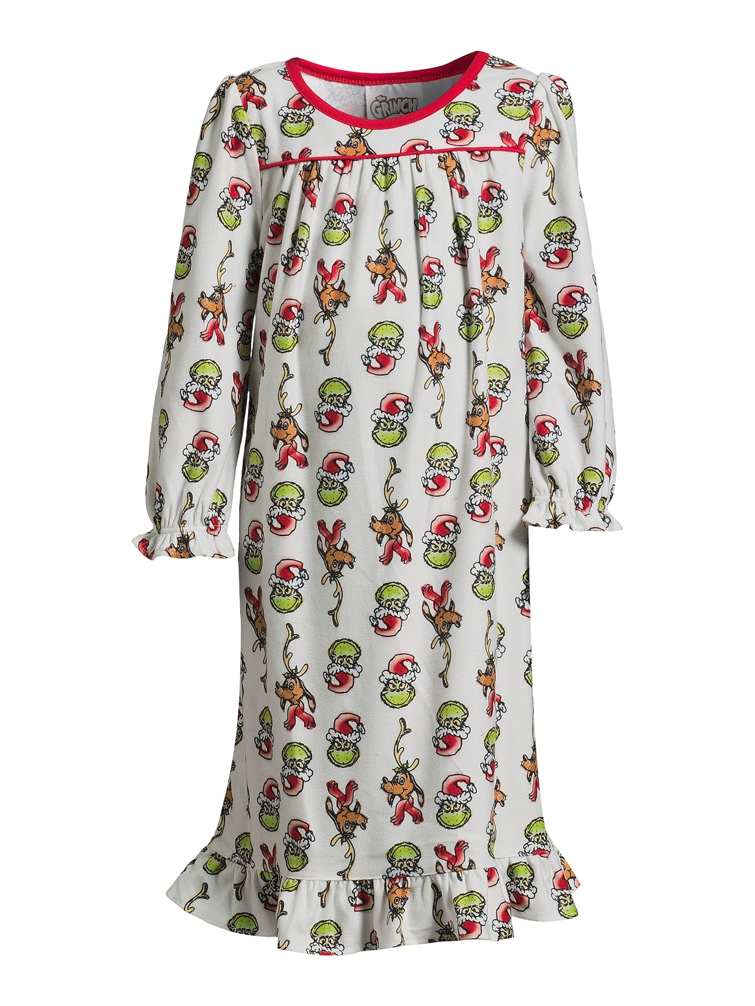Grinch Toddler Girls Long Sleeve Character Sleep Gown Pajama, Sizes 2T ...