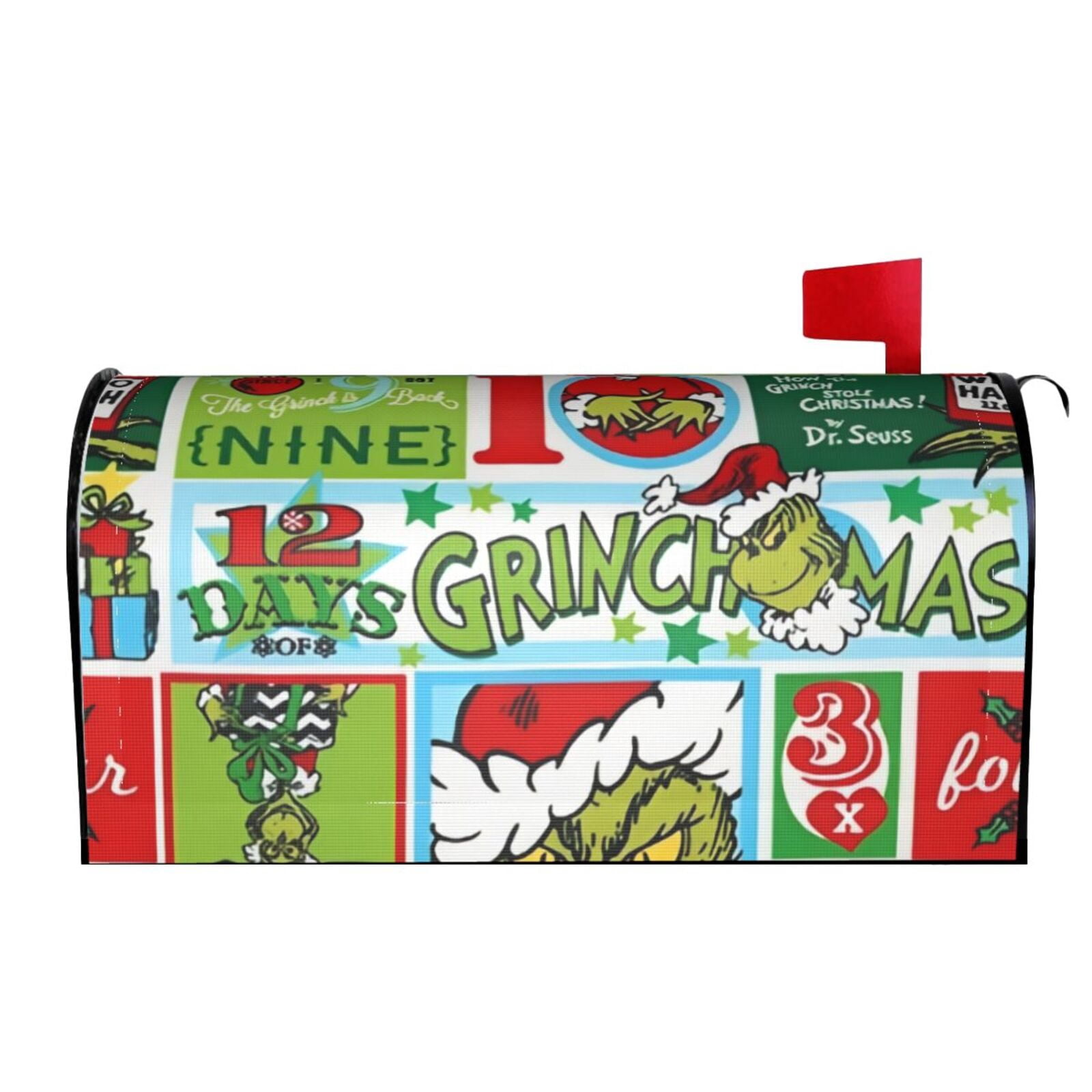 Grinch Twelve Days Of Christmas1 Cartoon Character Mailbox Cover ...