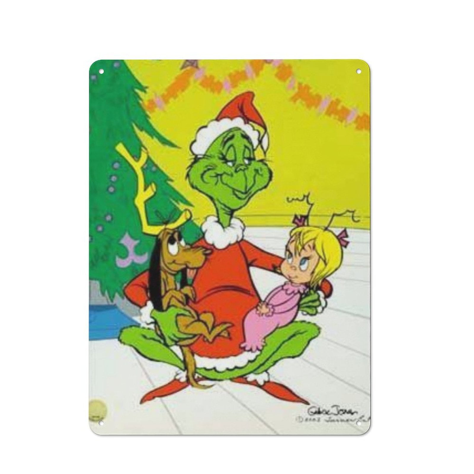 Grinch Vintage Comic Poster Tin Signs Wall Art Metal Tin Sign Wall ...