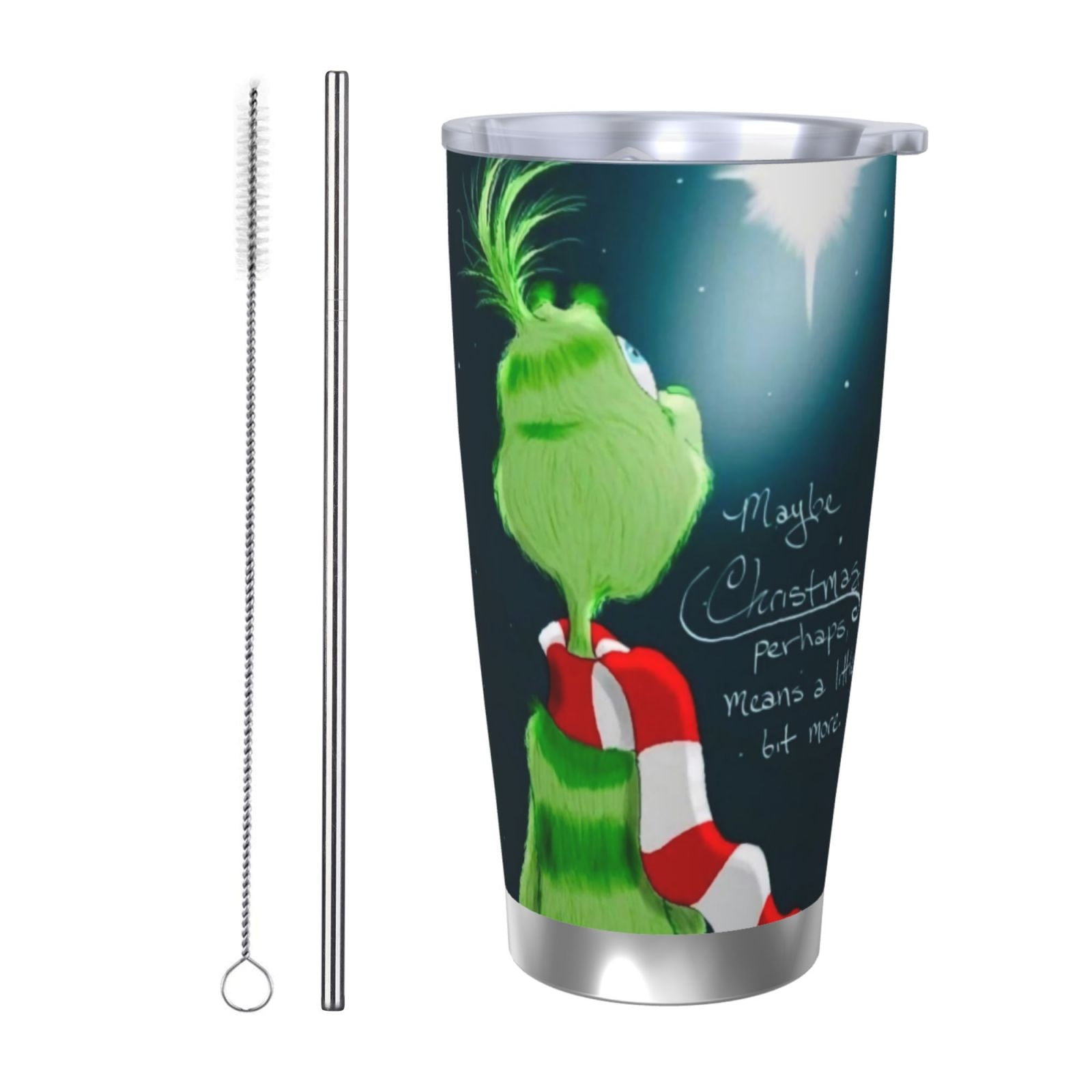 Grinch Water Bottle,Travel Coffee Mug,Tumbler with Flip Lid | Reusable ...