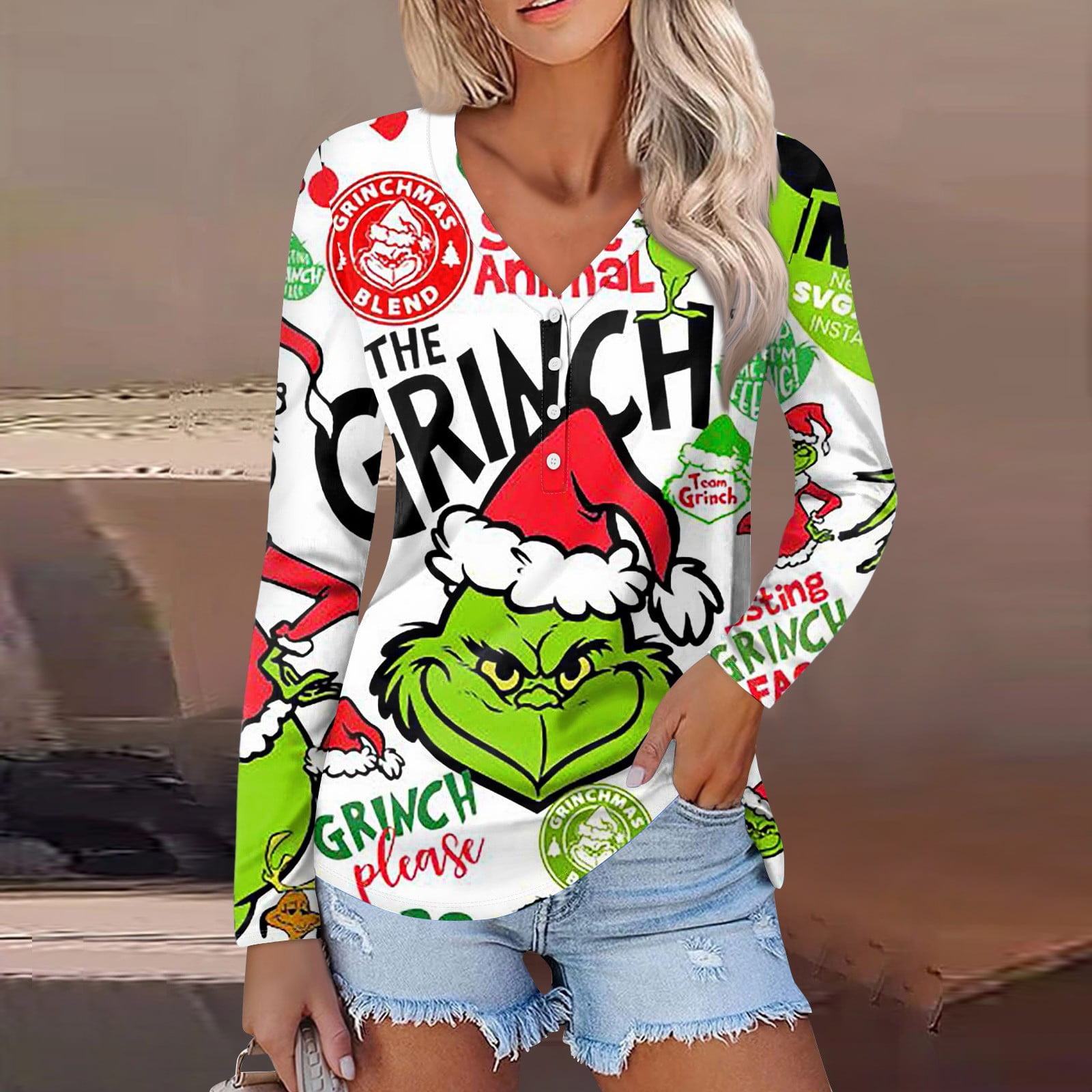 Grinch Clearance Grinch Apparel,Grinch Womens Tunic Tops,Grinch Womens ...