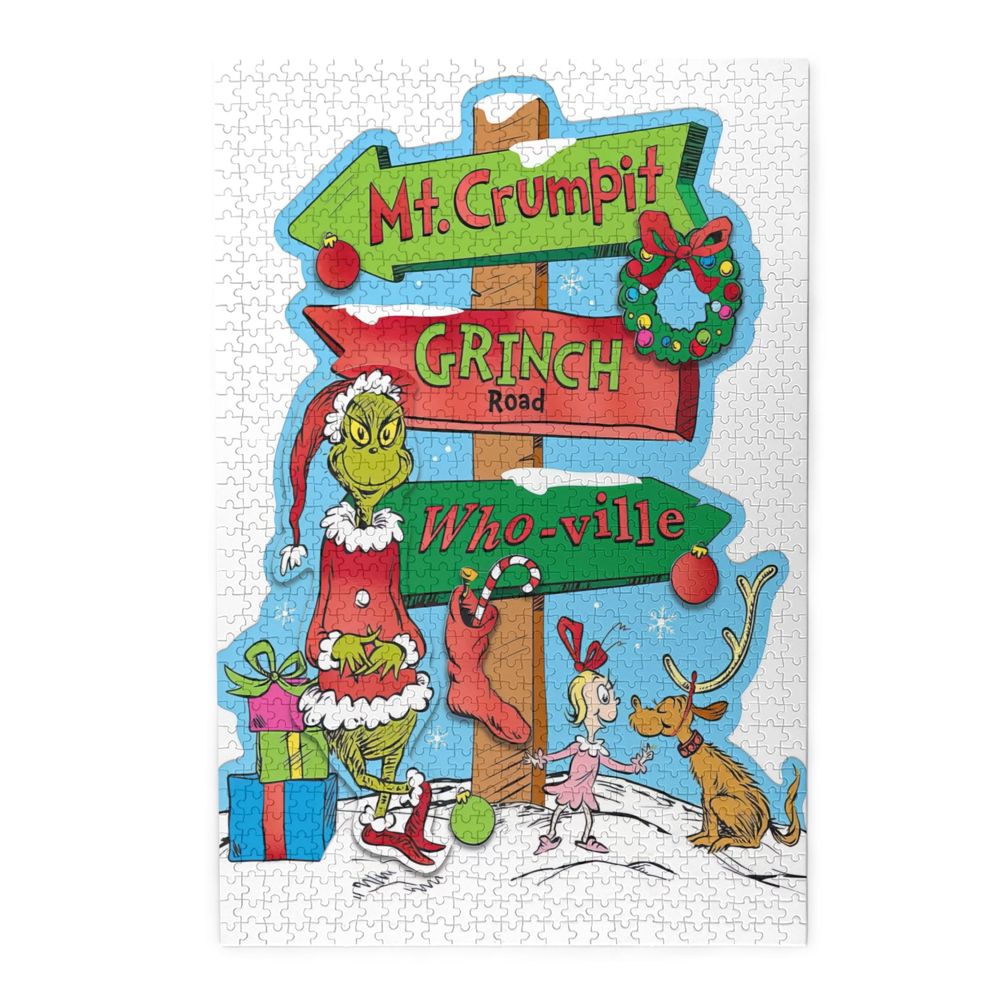 The Grinch Wooden Puzzle 1000 PCS in Plastic Box, DIY Jigsaw Puzzle for ...