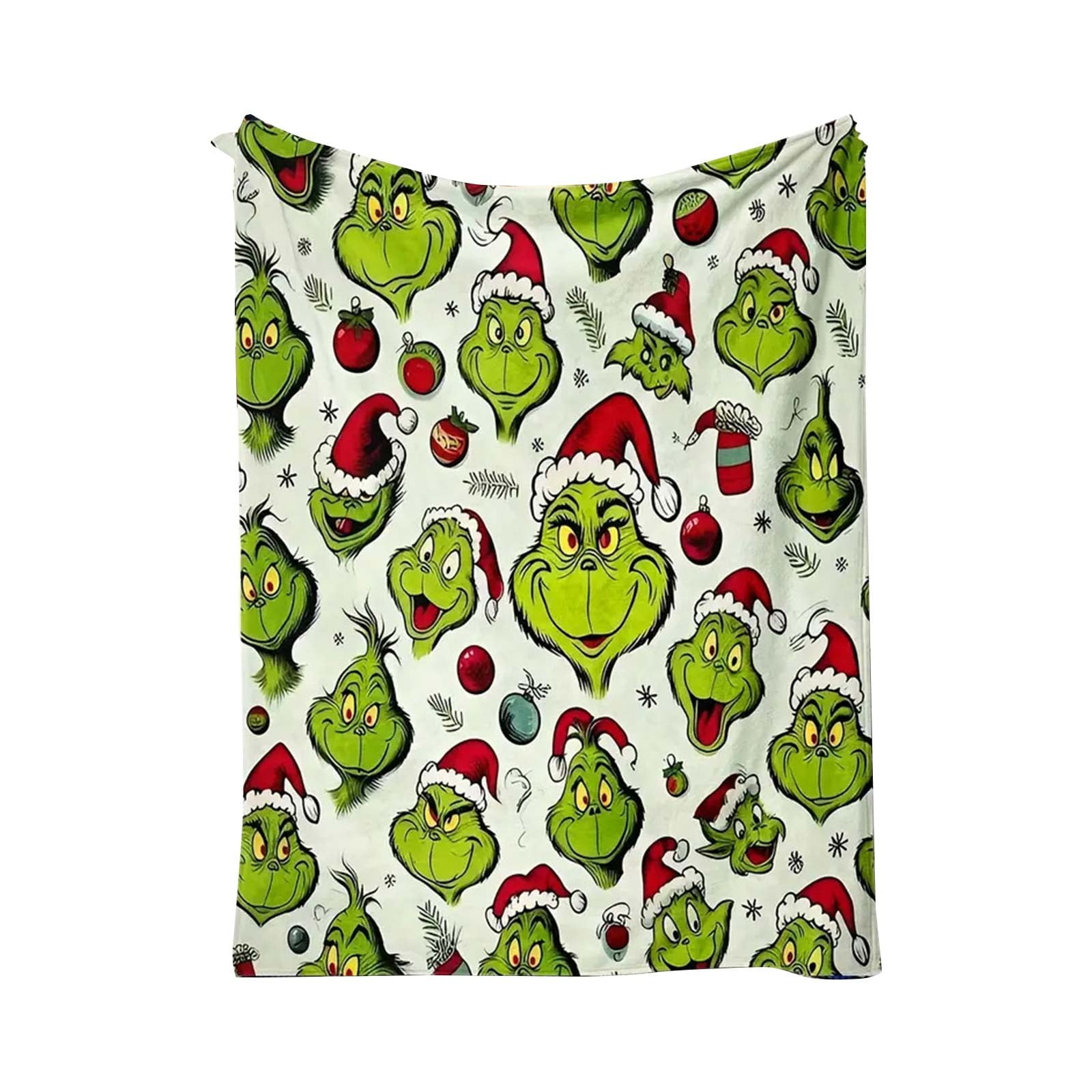 Grinch christmas tree Festive Holiday Fleece Blanket with Fun Cartoon ...