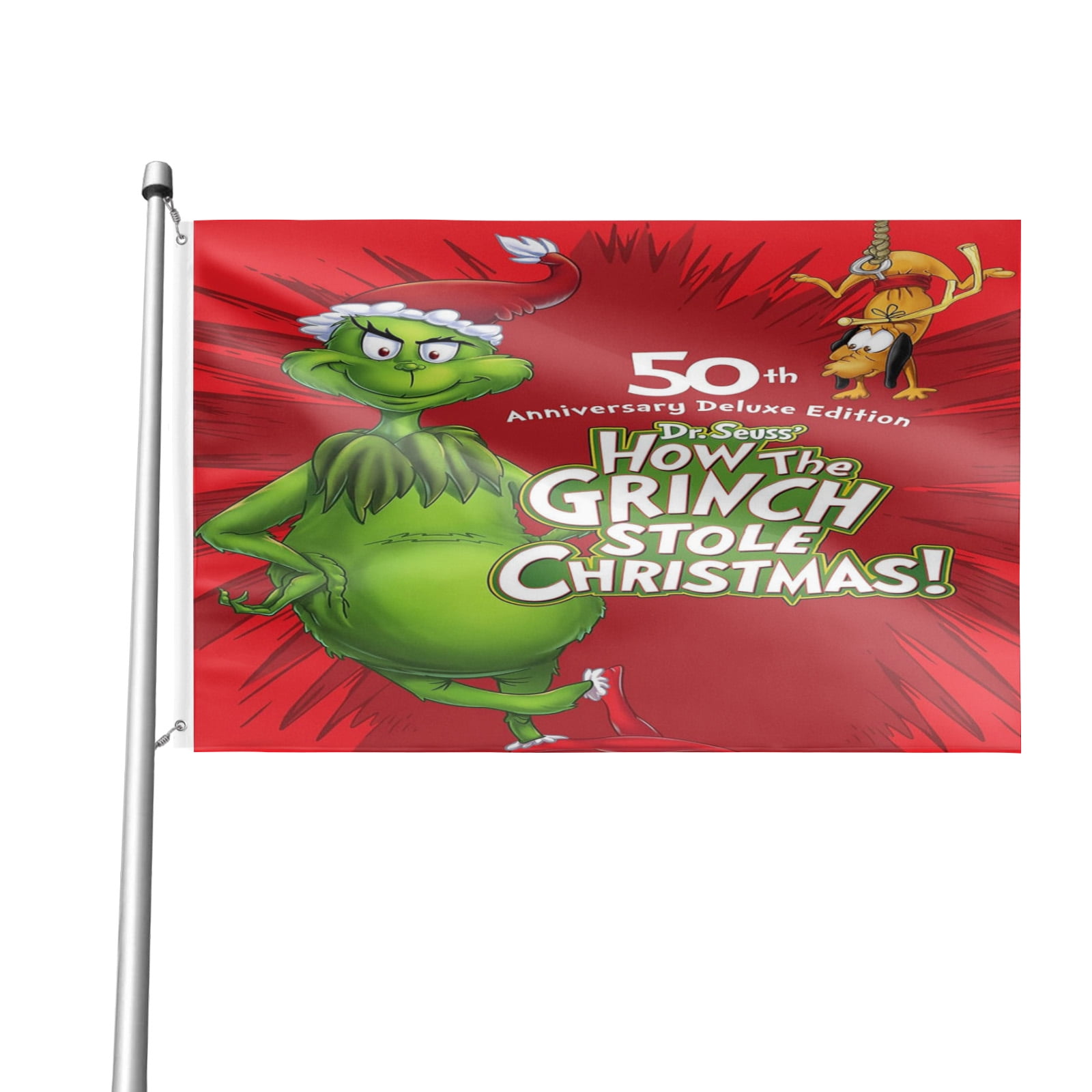 Grinch double-sided 3x5 foot Christmas flag Christmas background ...