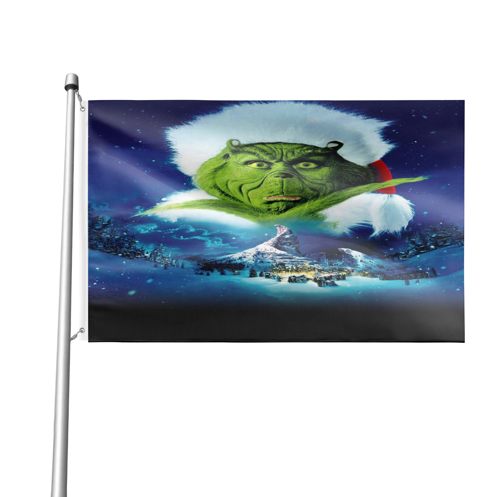 Grinch double-sided 3x5 foot Christmas flag Christmas background ...