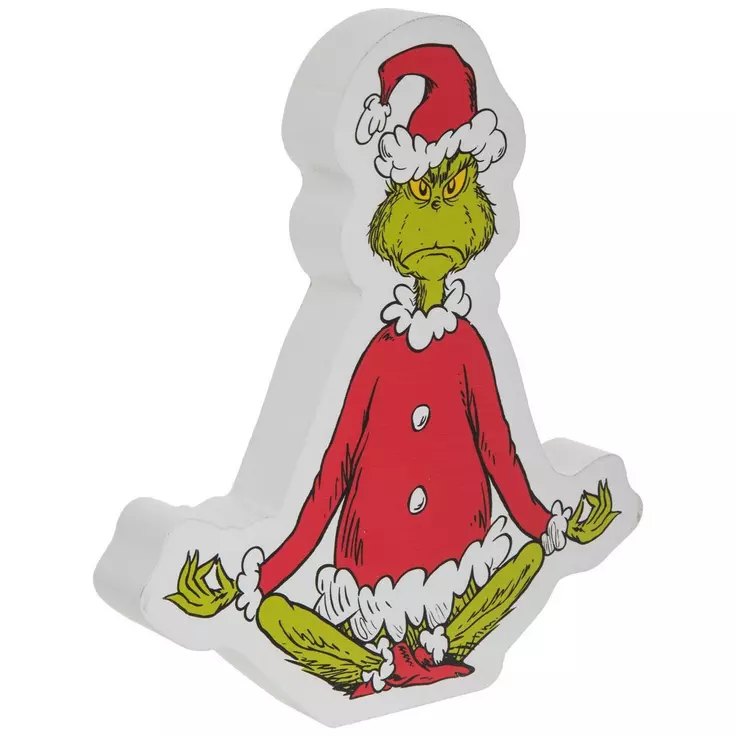 Grinch in Santa Suit Yoga Pose Holiday Decoration - Walmart.com
