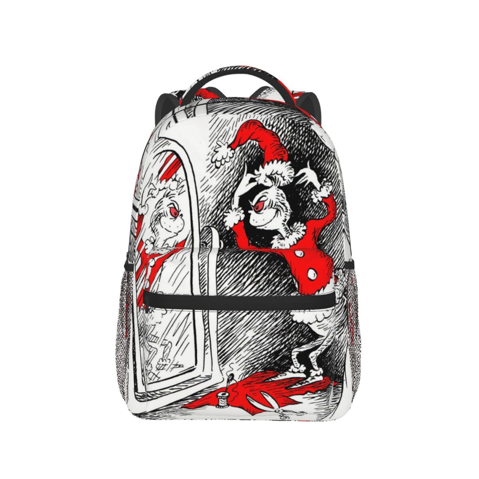 Grinch looking in the mirror Travel Backpack,Carry On Backpack Personal ...