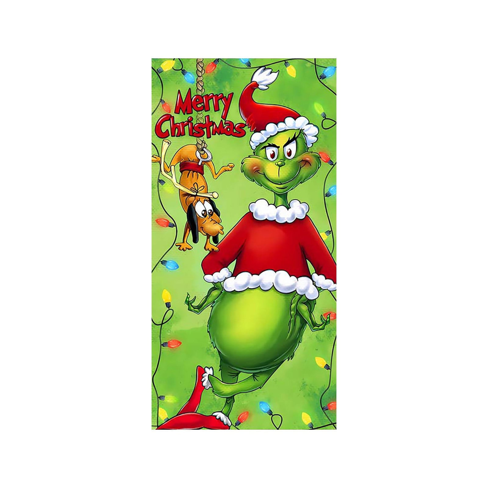 The Grinc Christmas Door Width Polyester Cloth Christmas And New Year Decoration Christmas Door ...