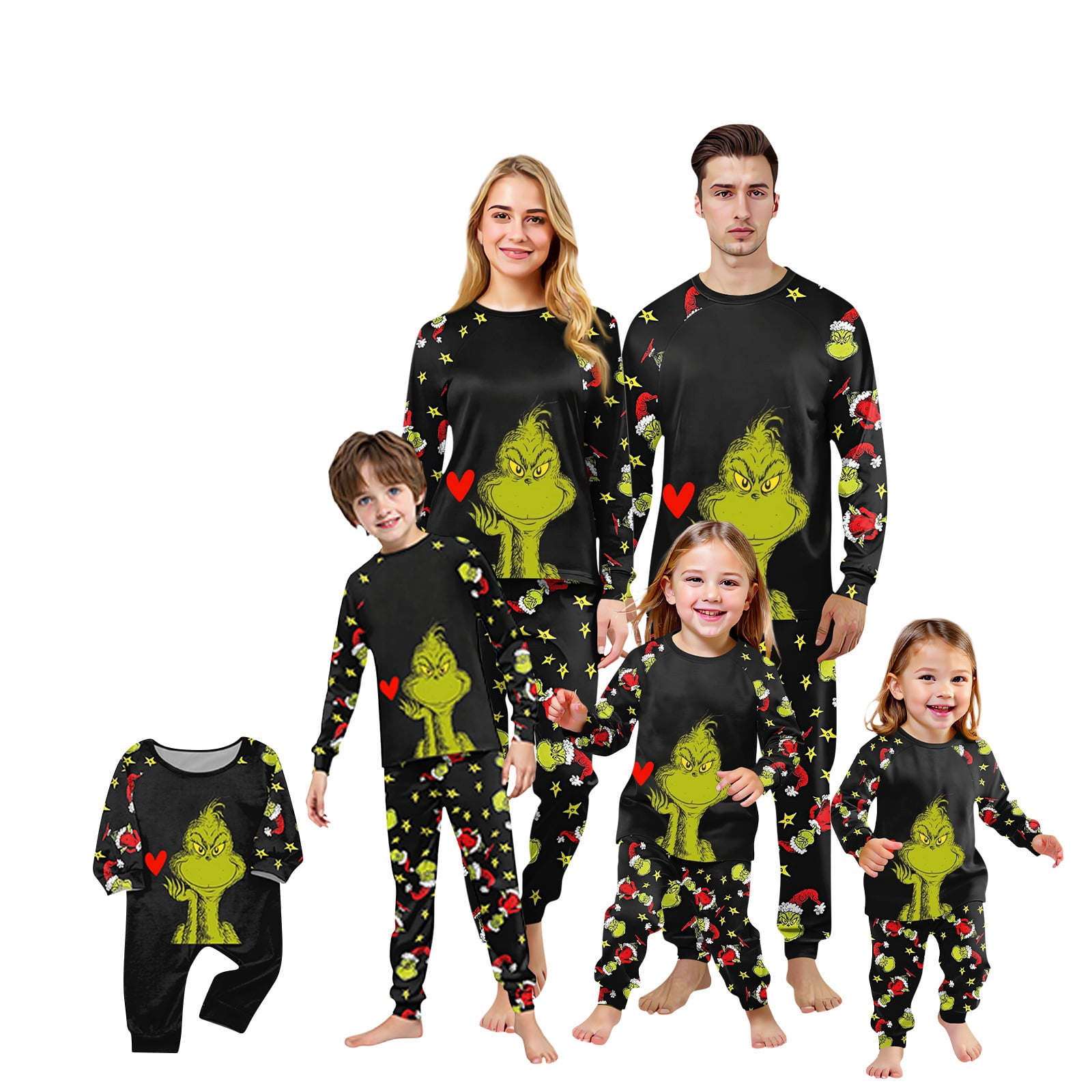 Grinchy Family Christmas Pajamas Matching Sets-Merry Grinchymas ...