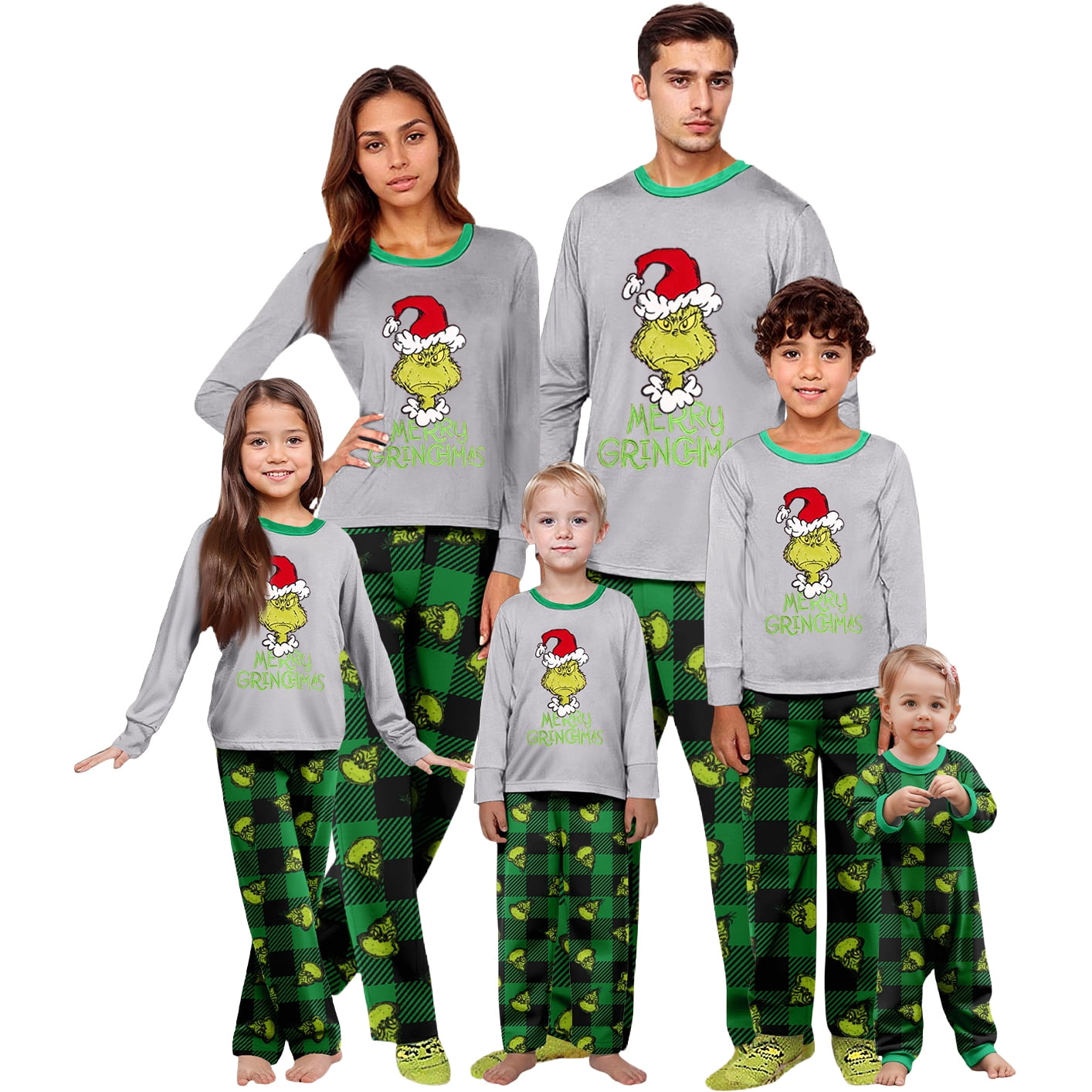Grinchy Family Christmas Pajamas Matching Sets-Merry Grinchymas ...