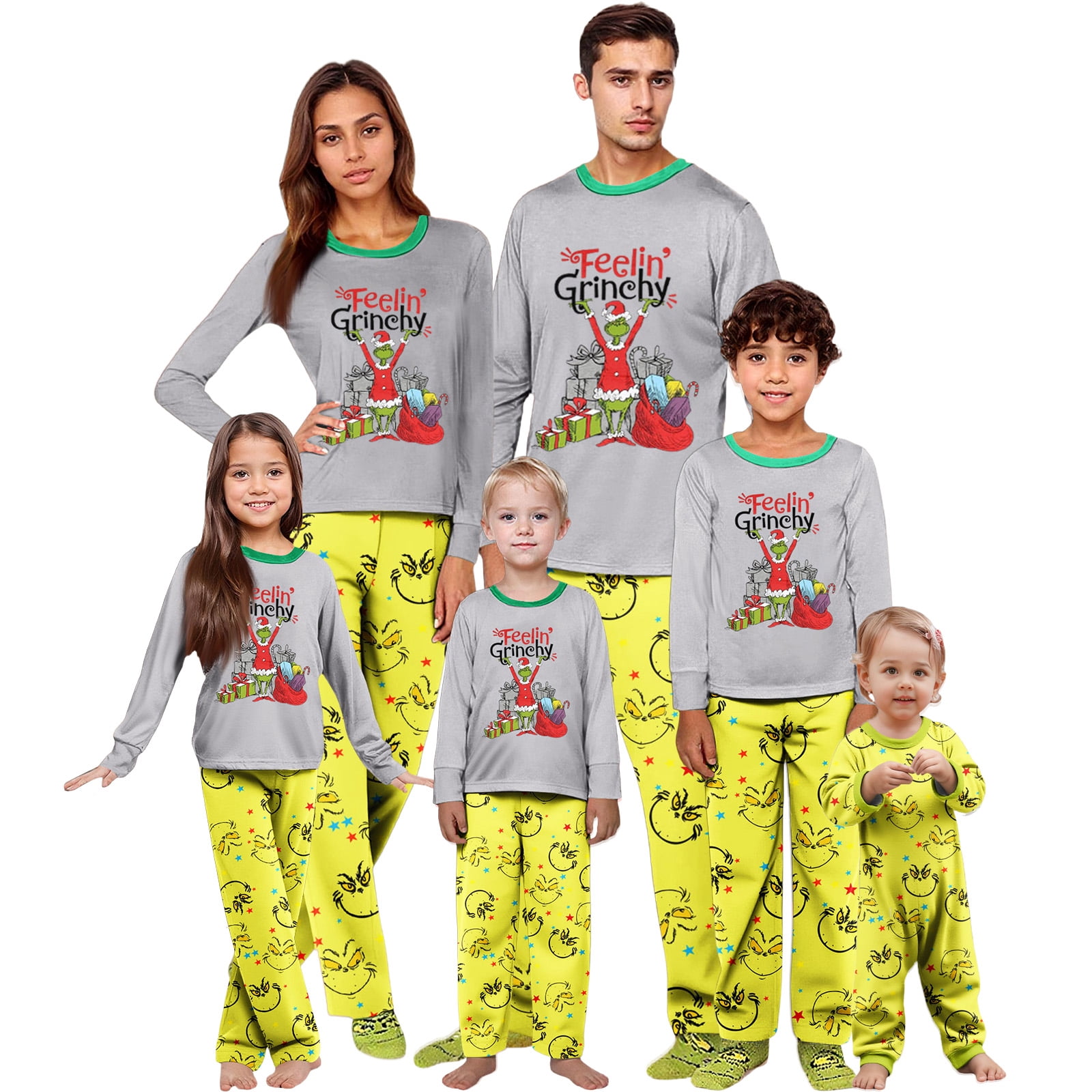 Grinchy Family Christmas Pajamas Matching Sets-Merry Grinchymas ...