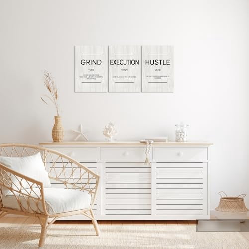 Grind Hustle Execution Wall Art Motivational Wall Decor Inspirational ...