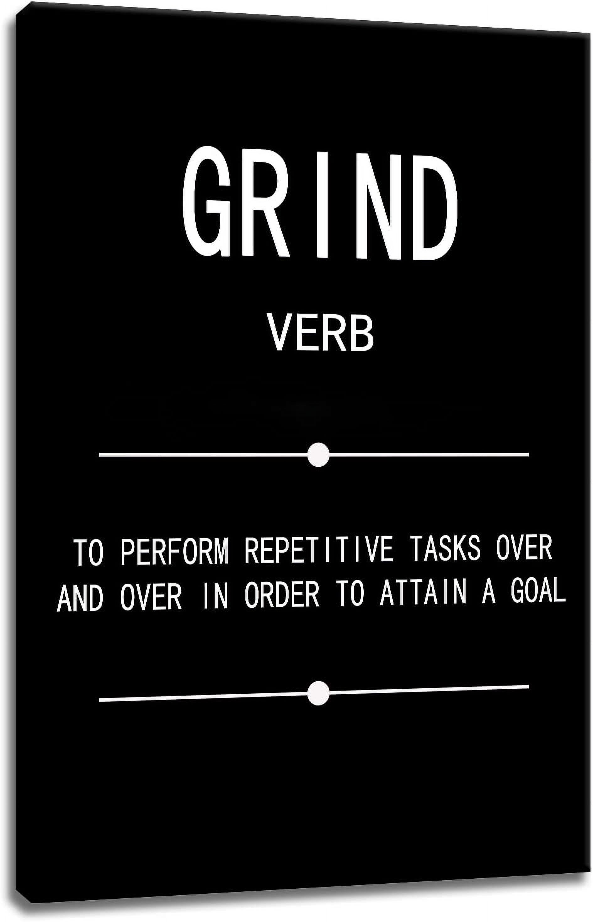 Grind Verb Motivational Posters Inspirational Wall Art Picture Printed ...