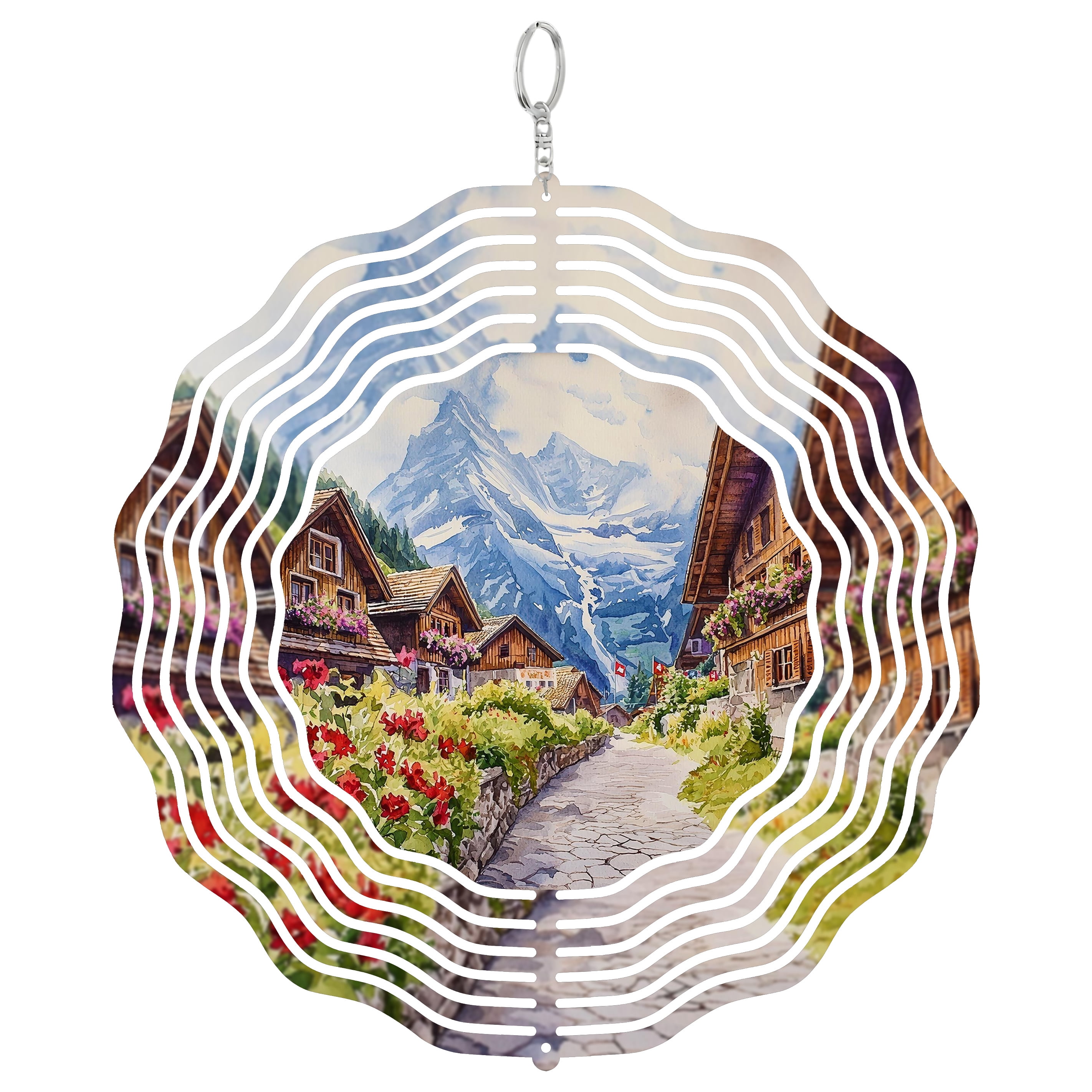 Grindelwald First Cliff Walk 3D Wind Spinner Kinetic Hanging Art ...