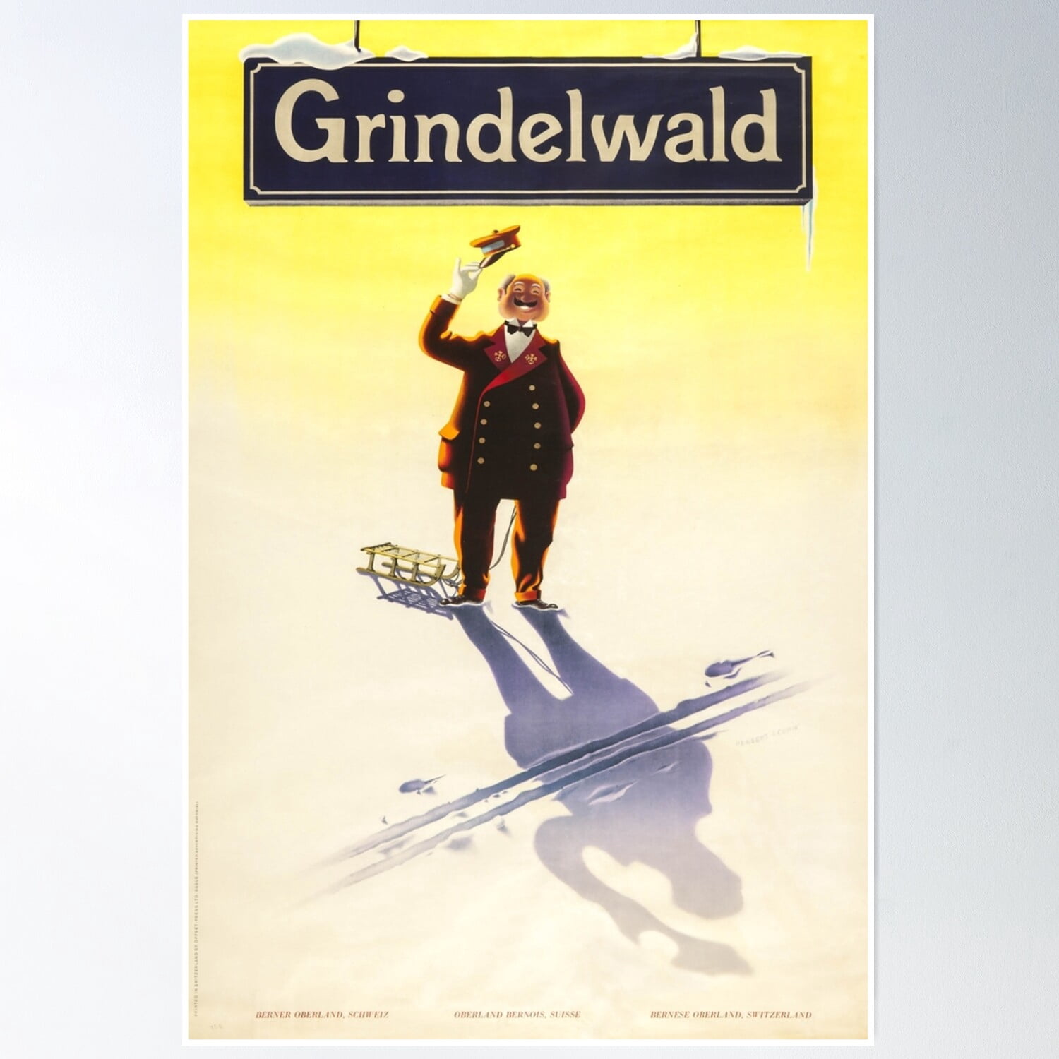 Grindelwald, Switzerland, Ski Poster Poster Wall Art, Modern Wall Decor ...