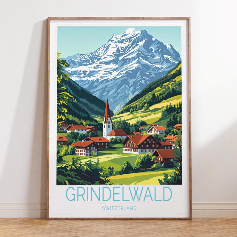 Grindelwald Switzerland Wall Art – Switzerland Print, Grindelwald ...