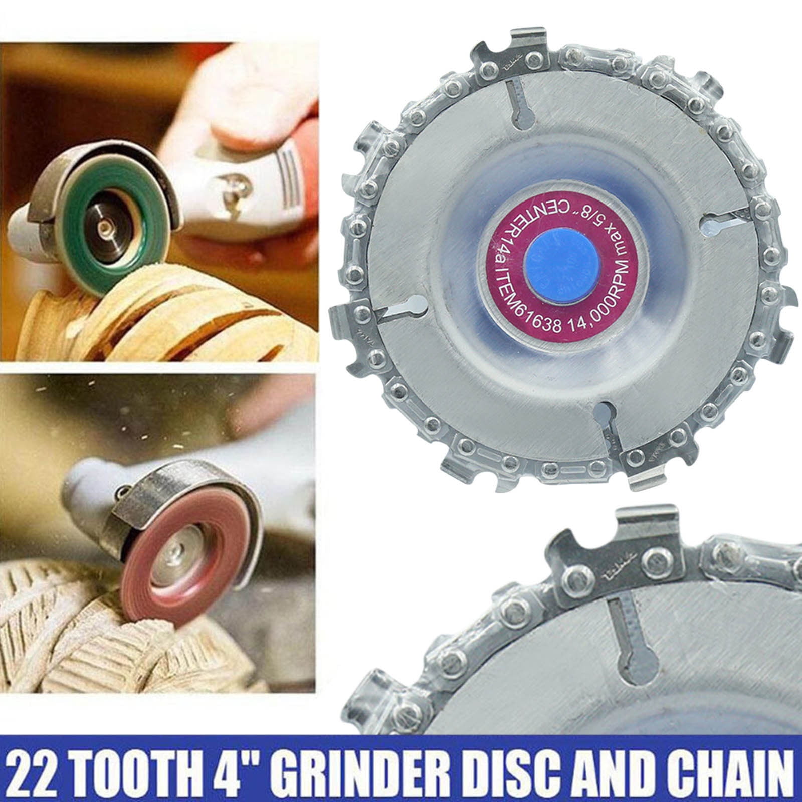 Grinder Chain Disc 4 Inch Wood Carving Disc For 100/115mm Angle Grinder ...