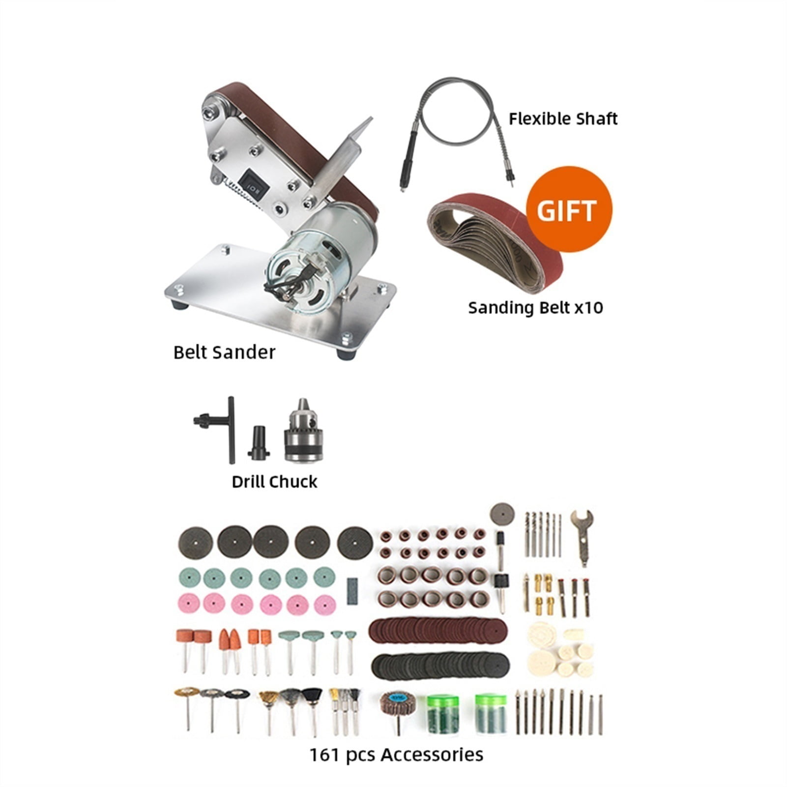 Grinder Electric Belt Sander DIY Sander Polisher Mini Polishing Machine ...